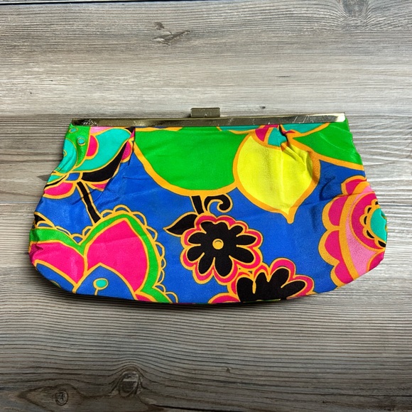 Lilly Pulitzer | Bags | Lilly Pulitzer Silk Purse Clutch Multi Colored ...